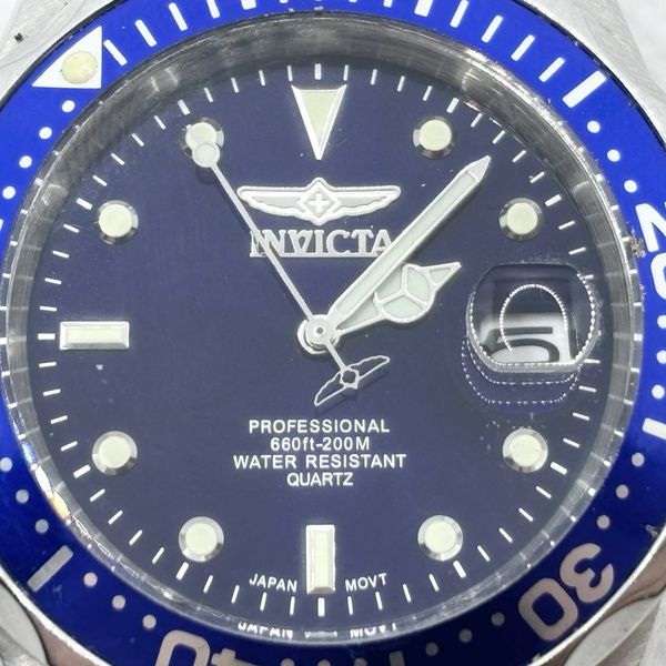 Preowned INVICTA PRO DIVER Professional #9204 Blue Dial Watch 14.5cm ...
