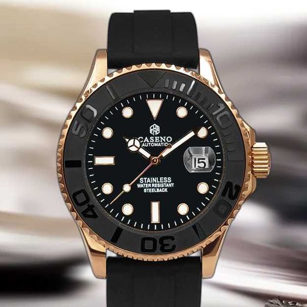 Model Watch Round Model Outer Ring Gold Black Self-winding ROLEX Homage ...