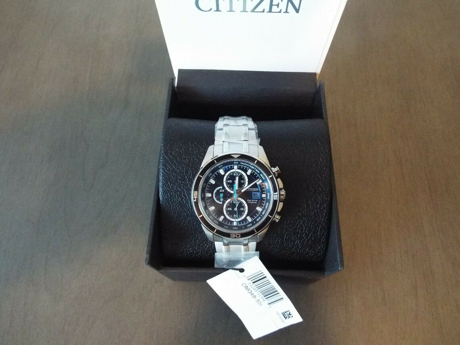 NEW CITIZEN CA0349-51L ECO-DRIVE TI + IP TITANIUM CHRONOGRAPH MENS ...