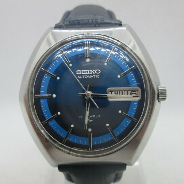 VINTAGE SEIKO 7006-7180 DAYDATE STAINLESS STEEL AUTOMATIC MENS WATCH ...
