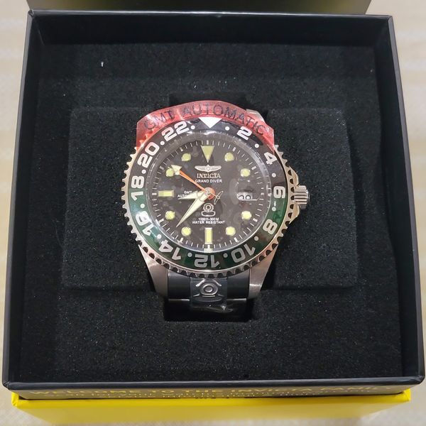 NEW Invicta Pro Diver 47mm Sprite Black Green GMT NH34 Automatic Men ...