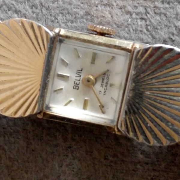 Vintage BELVIL Hamilton Gold Filled Ladies Watch Bracelet Manual Wind ...