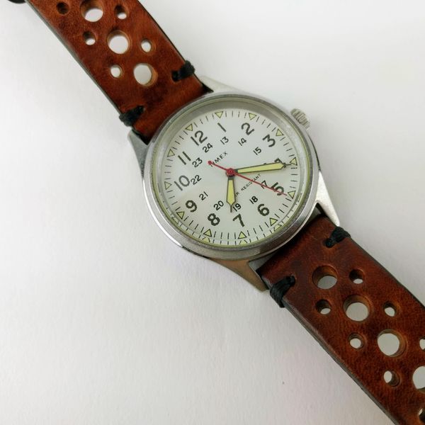[WTS] Timex x J Crew Vtg Military Watch w/ B&R Bands Cognac Leather ...