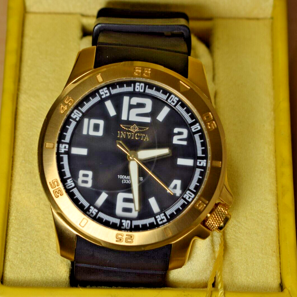 INVICTA Specialty Black Dial Polyurethane Quartz Men's Watch 1905 ...