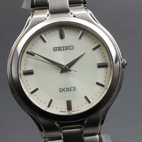 [MINT] Vintage SEIKO DOLCE 8J41-0A10 Quartz Men's watch with BOX New ...