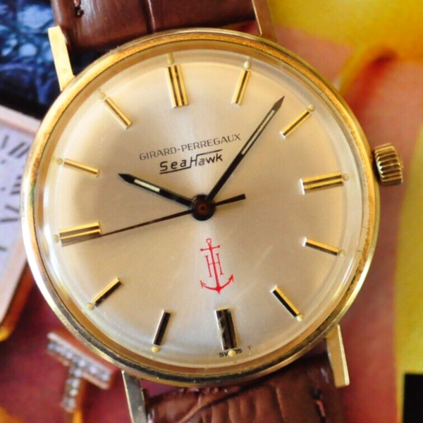 Vintage Classy Girard Perregaux Seahawk Manual Watch Original Dial 10K ...