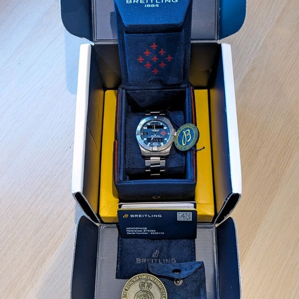 Breitling Aerospace EVO E79363 RAF Red Arrows 1 of 350 43mm Titanium ...