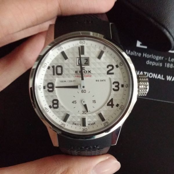 [WTS] LNIB Edox WRC Rally Timer Big Date 64008 3 AIN - Box and Papers ...