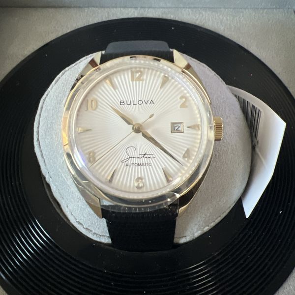BULOVA FRANK SINATRA "FLY ME TO THE MOON" AUTOMATIC MENâ S LEATHER ...