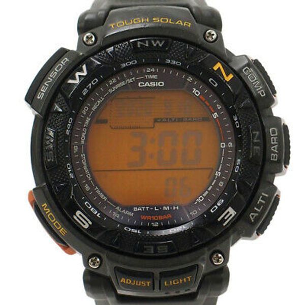 AUTH CASIO WATCH PROTREK PRG-240-8 SOLAR QUARTZ CASE 50MM TRIPLE SENSOR ...
