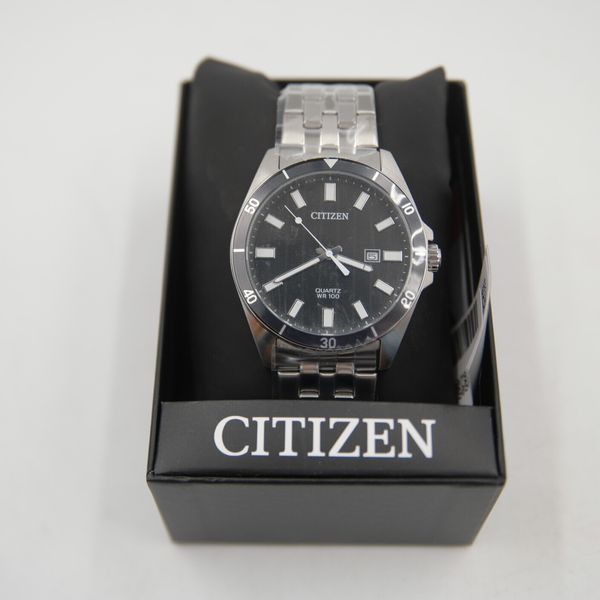 Citizen Men's Quartz Stainless Steel Black Dial Watch BI5050-54E NEW ...