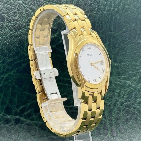 Vintage Menâ s Gucci 5400M Gold Plated Watch With Date/Original Box ...
