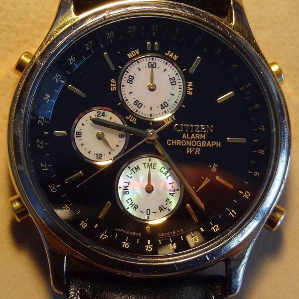 Citizen Analog Quartz Multi Chronograph Reverse Panda MOP | WatchCharts ...