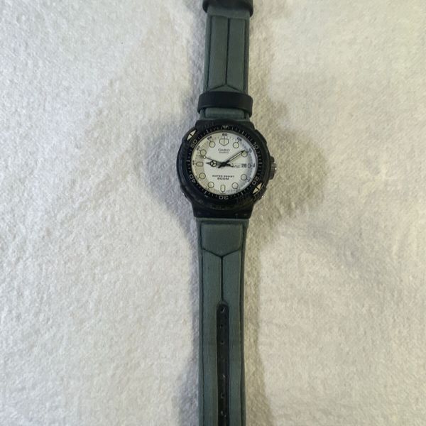 Casio Diver MRD-201W JAPAN C White Dial Men's Watch NEW BATTERY ...