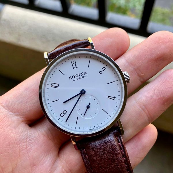 [WTS] Rodina R005 Baushaus Automatic Watch White Dial Blue Hand ...