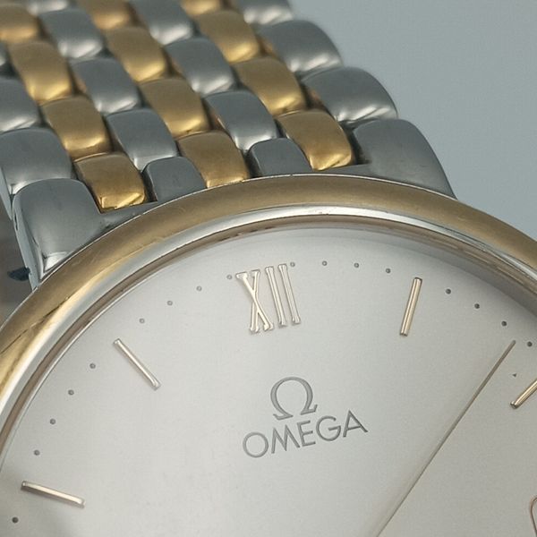 Omega De Ville Wristwatch Two Tone Roman Numeral Date Dial Quartz ...