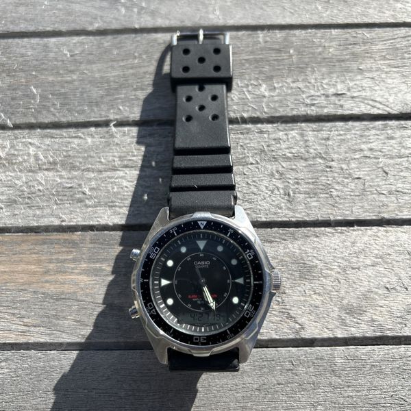 Vintage Casio Analog Digital Model 2701 Black Dial AMW-320R ...