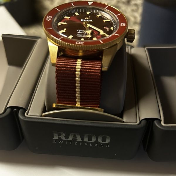 Rado Captain Cook - Automatic Bronze Men's Watch - Red Dial - 42m ...