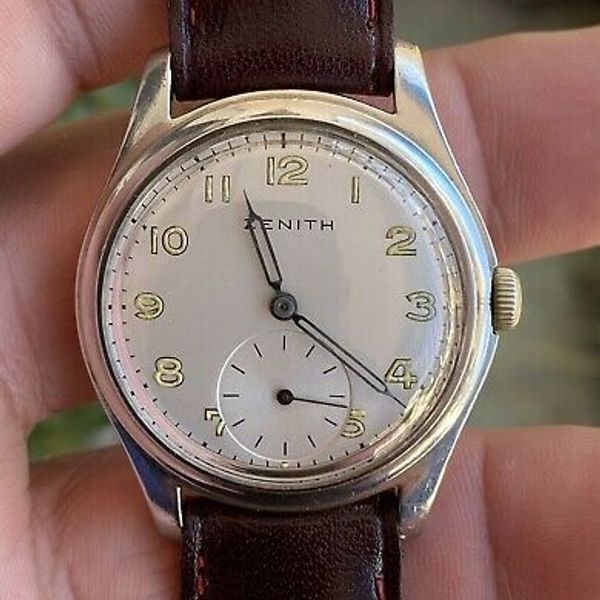 Vintage ZENITH manual military style watch working condition,serviced ...