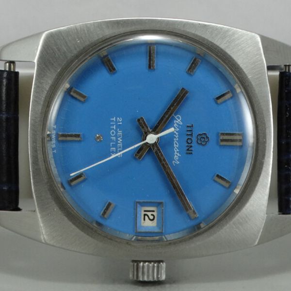 Vintage Titoni Airmaster Titoflex Winding Swiss Made Wrist Watch e16 ...
