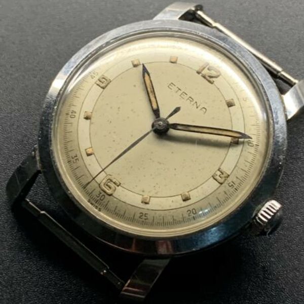1946 SS Eterna Radium Sector Dial Waterproof Case | WatchCharts Marketplace