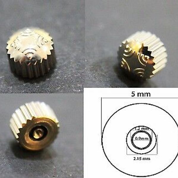 Zenith Crowns Silver Crown Silver Acier 5 mm 0.9 MM Stem Vintage ...