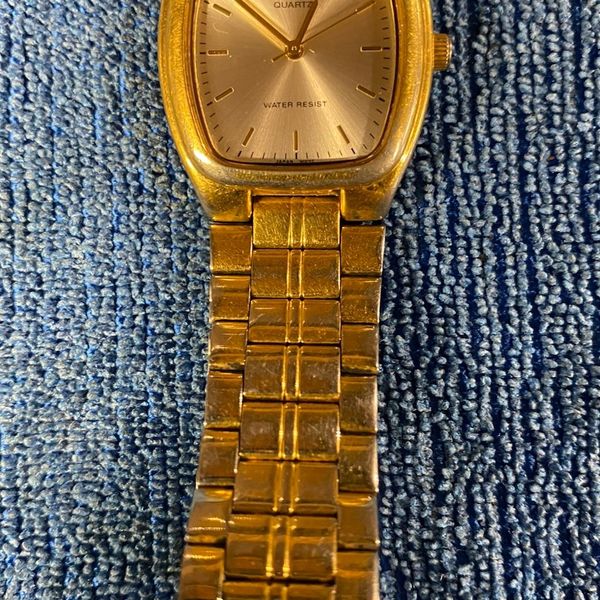 Vintage Casio MTP 1169 Gold Plated Tank Watch Running | WatchCharts ...