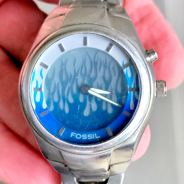 Fossil Big Tic, Animated Flames, JR-8222 Men's Watch, Great Cond. New Batteries | WatchCharts ...