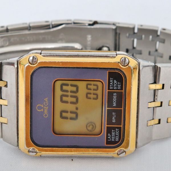 Men's Vintage Omega Equinoxe Reverso Analog & Digital Two Tone ...