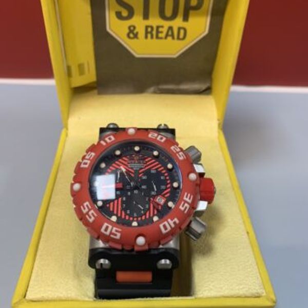 Invicta 10037 Subaqua Nitro Swiss Chronograph Red Black Men's Watch ...