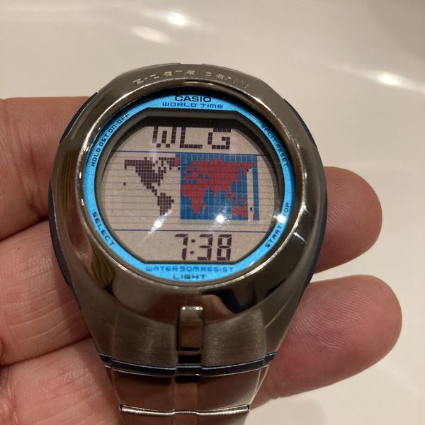 Vintage CASIO,DATA BANK,WORLD TIME,EDB-110,QUARTZ Incomplete Strap ...