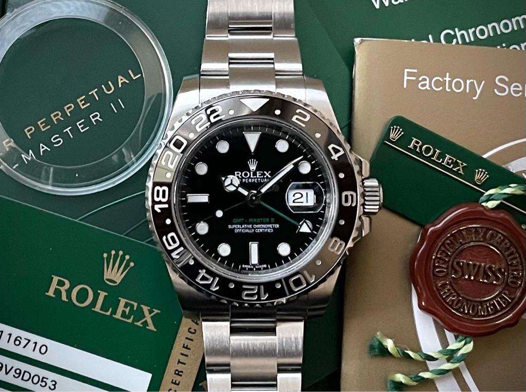 Rolex GMT-MASTER II | 116710 “Green Hand GMT” Full Set - Serviced ...