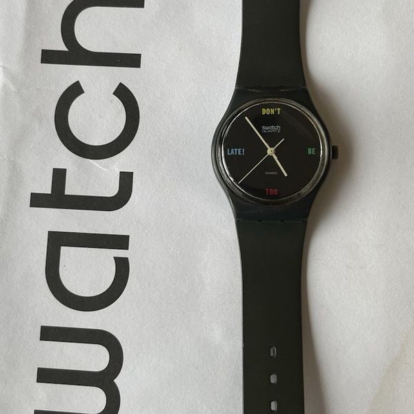 Vintage Swatch Watch Don't Be Too Late GA100 From 1984. Excellent ...
