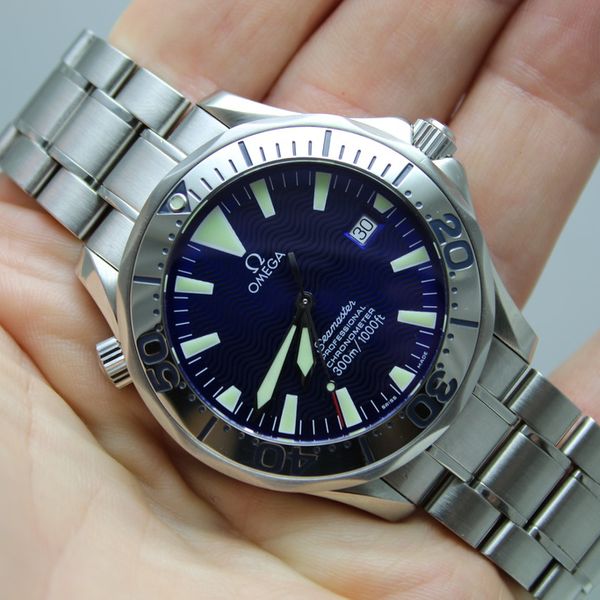 SOLD Omega Seamaster Pro SMP 2255.80 Electric Blue Sword Hands 41mm ...