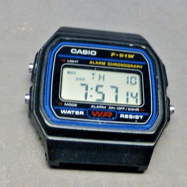 Casio Classic F91W WR Digital Black Resin Wrist Watch NO BAND original ...
