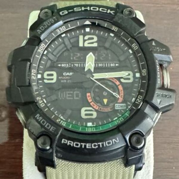 Casio GG-1000-1A3 G-Shock Mudmaster Twin Sensor Watch. Sand Beige ...