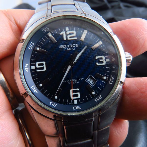 EF-125 All Steel Casio Edifice 10 Year Battery Wr 100m Quartz Men Watch ...