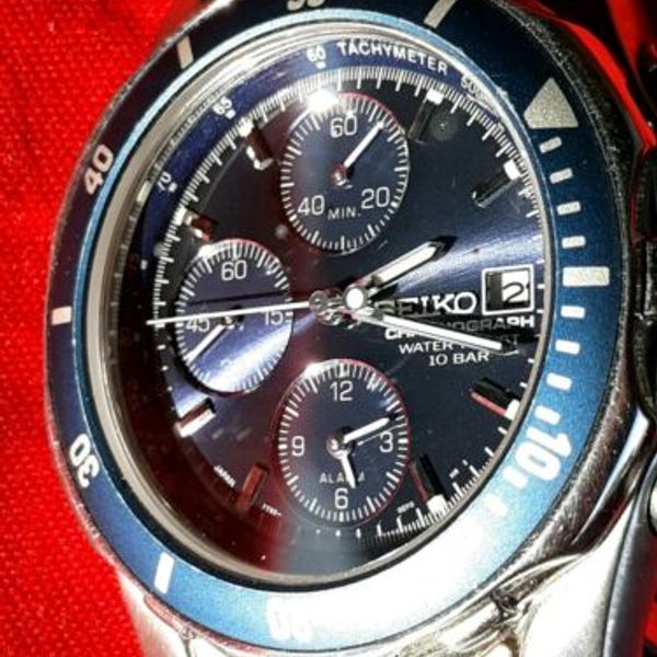 Vintage Seiko Chronograph Tachymeter 10 BAR 7T62-0DTO Watch ...