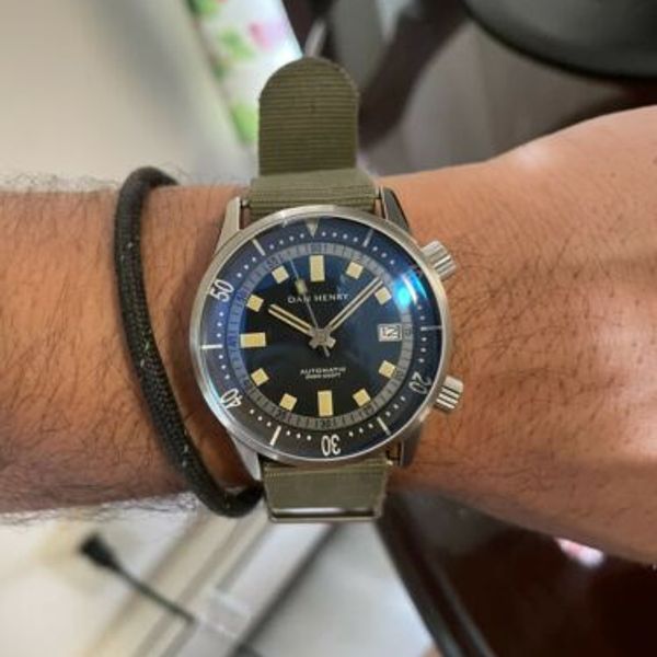 Dan Henry 1970 Automatic Diver Watch 40mm DLC Black Compressor Limited ...