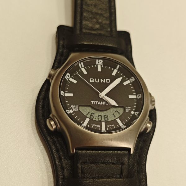 German Army Tutima Boccia BUND 728-07 Titanium Military Watch ...