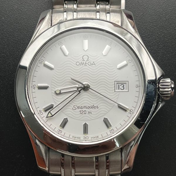 OMEGA SEAMASTER 120 ALL STEEL TEXTURED DIAL QUARTZ MODEL MANS 35.5MM ...