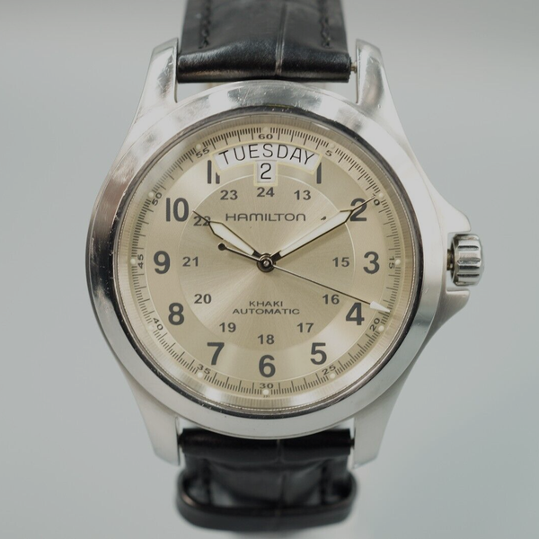 [NEAR MINT] Hamilton H644550 Khaki Field King Automatic Mens Vintage ...