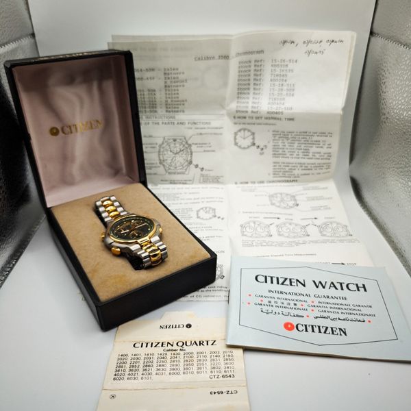 Citizen Chronograph WR 10 Bar Boxed With Rare Instruction For Spares or ...