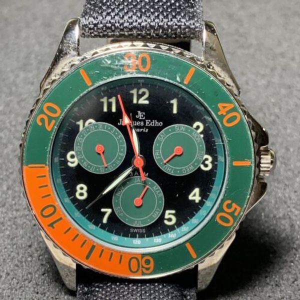 JACQUES EDHO PARIS 790/4E Multifunction, Wrist Watch, Unique Green ...