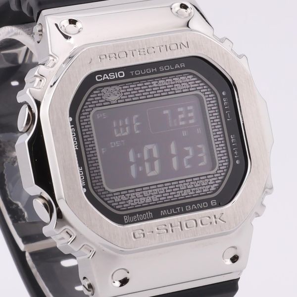 Casio G-Shock GMWB5000-1 Digital Stainless Steel Solar Bluetooth Watch ...