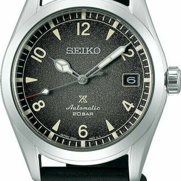 NEW SEIKO PROSPEX ALPINIST SPB159 GRAY DIAL AUTOMATIC 38MM LEATHER CAL ...