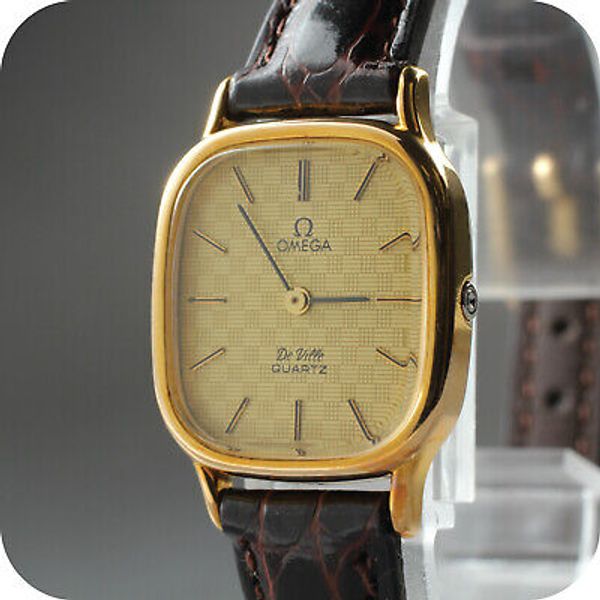 *OH Serviced NEAR MINT* Vintage OMEGA De Ville Cal.1350 Quartz Push ...