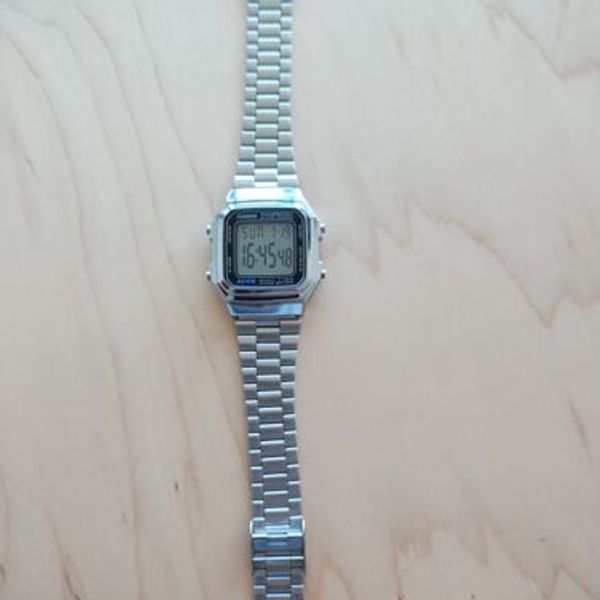 Casio A178W Illuminator Retro Vintage Silver Digital Watch ...