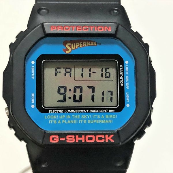 Rare! CASIO G-SHOCK x SUPERMAN Limited Edition DC Comics Wristwatch DW ...