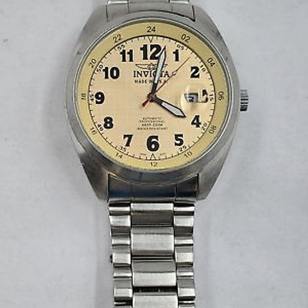 Invicta Automatic Stainless Steel Men's Wristwatch - Working Model#4113 ...